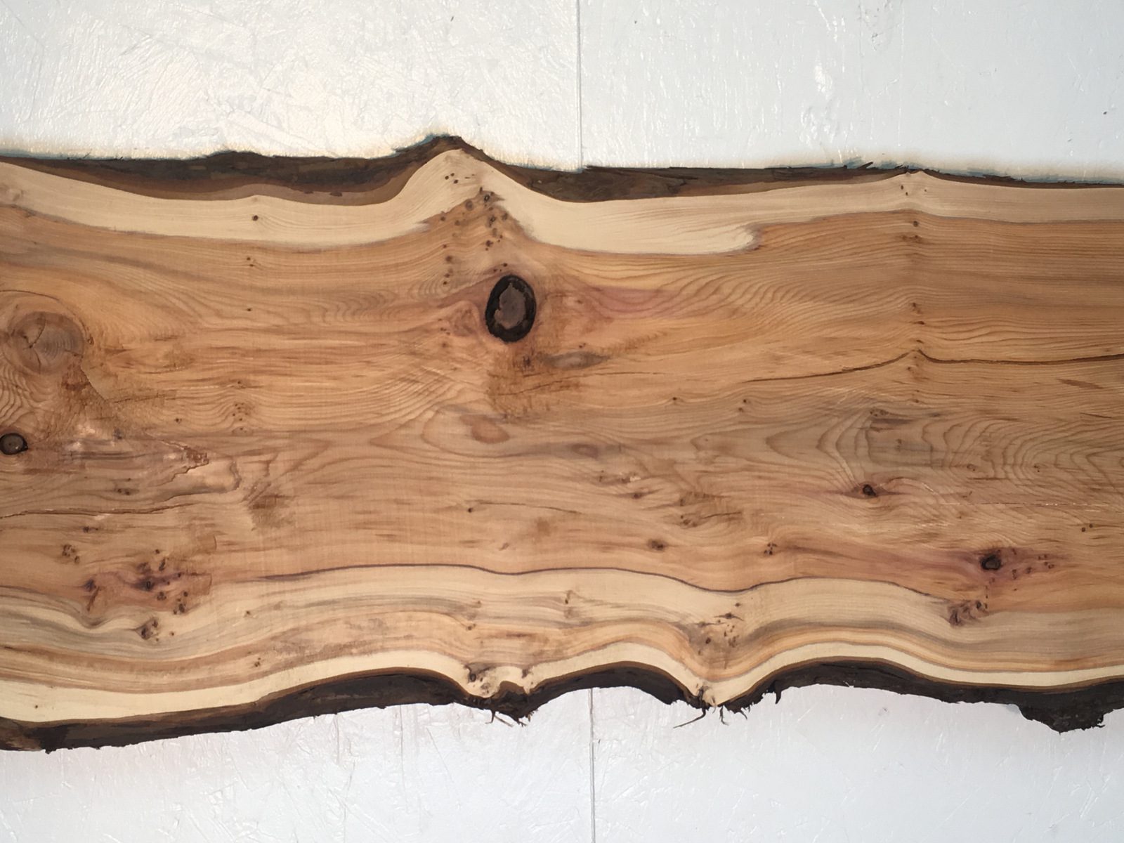PIPPY YEW Natural Waney Live Edge Slab Wood Board