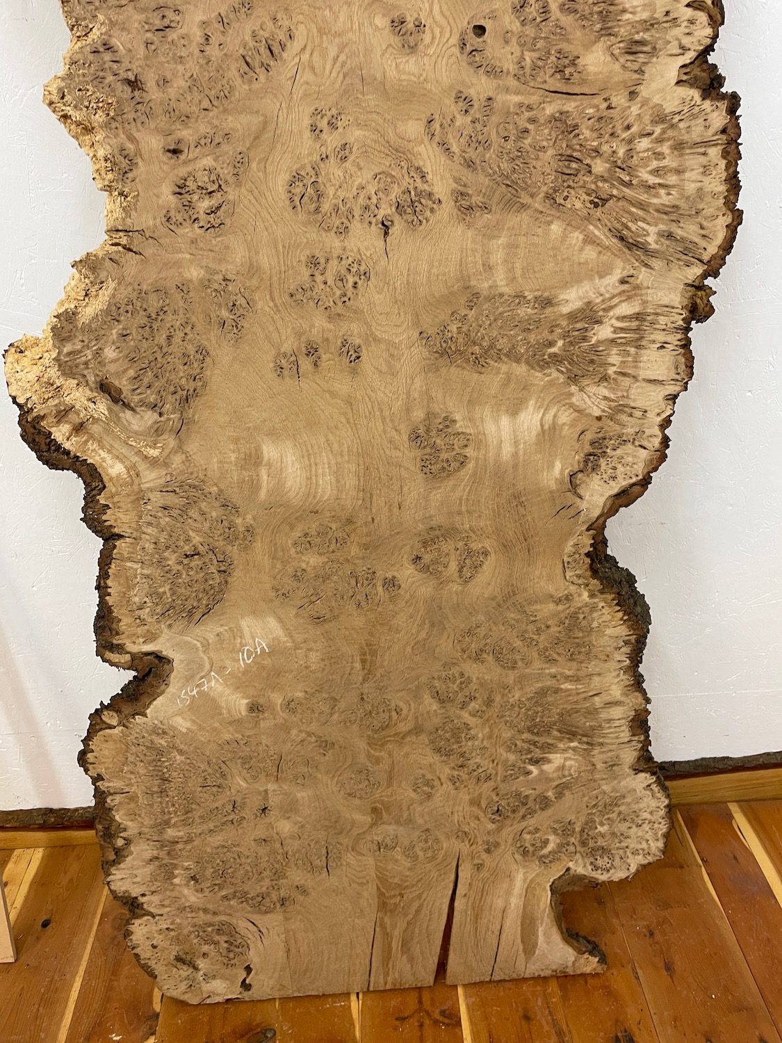 BURR OAK Natural Waney Edge Slab Milled Finish Hardwood Board 1547A-10A ...