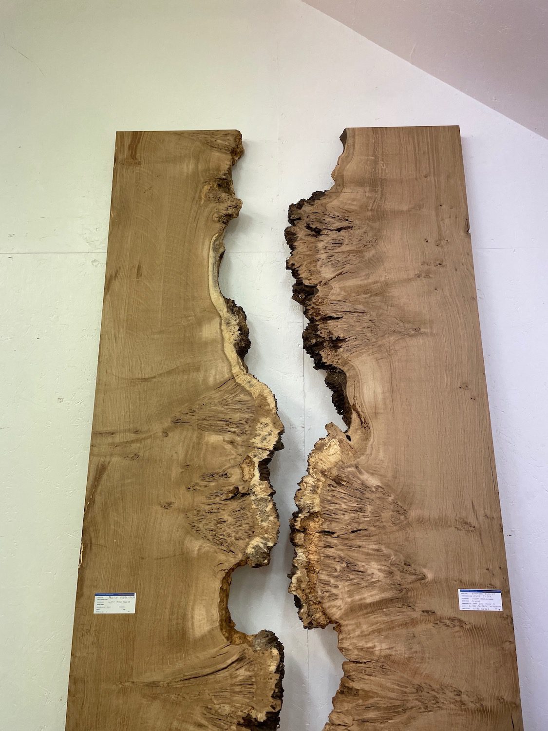 BURRY OAK River Table Set Single Waney Edge Dining Tabletops