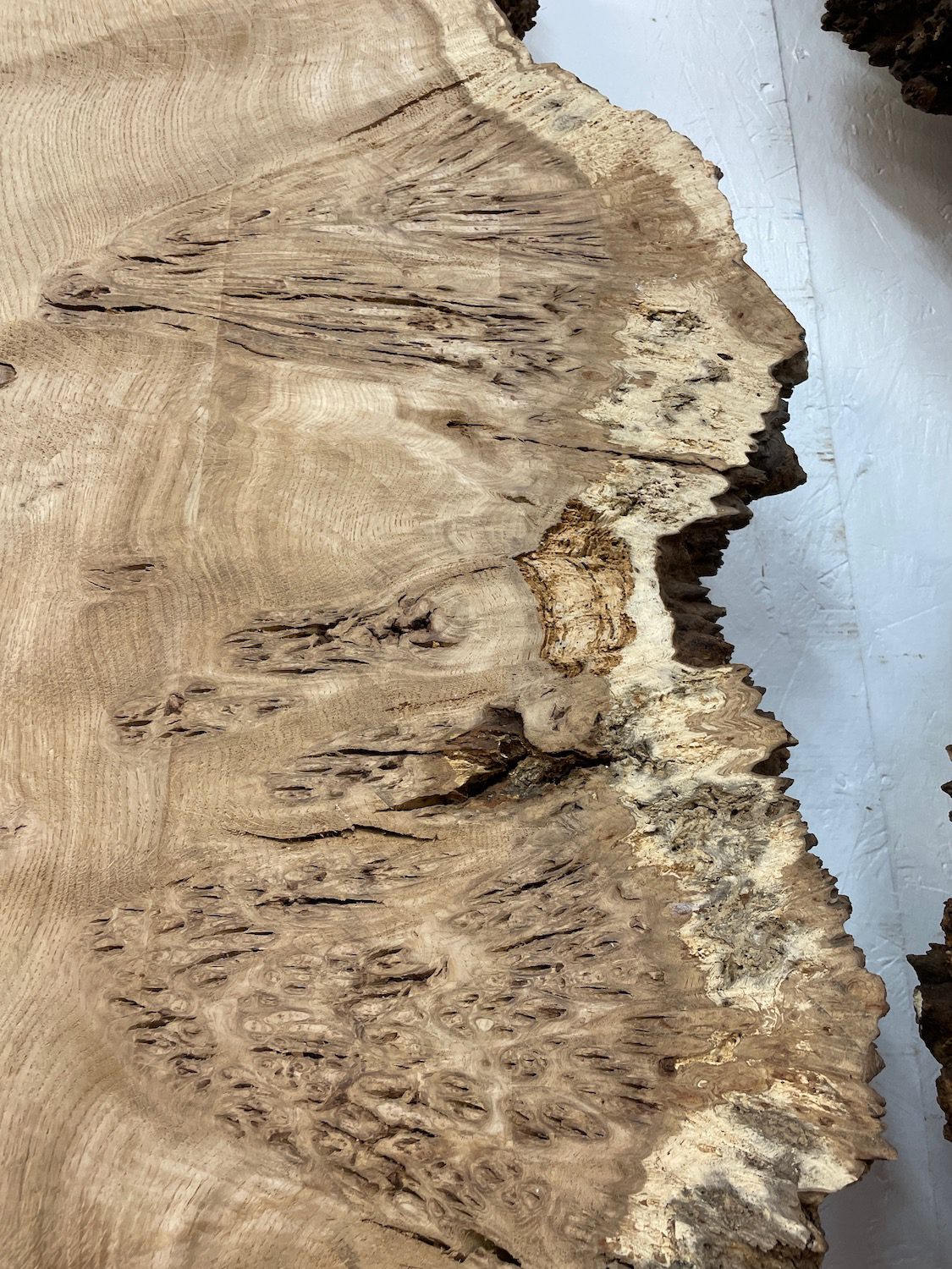 BURRY OAK River Table Set Single Waney Edge Dining Tabletops