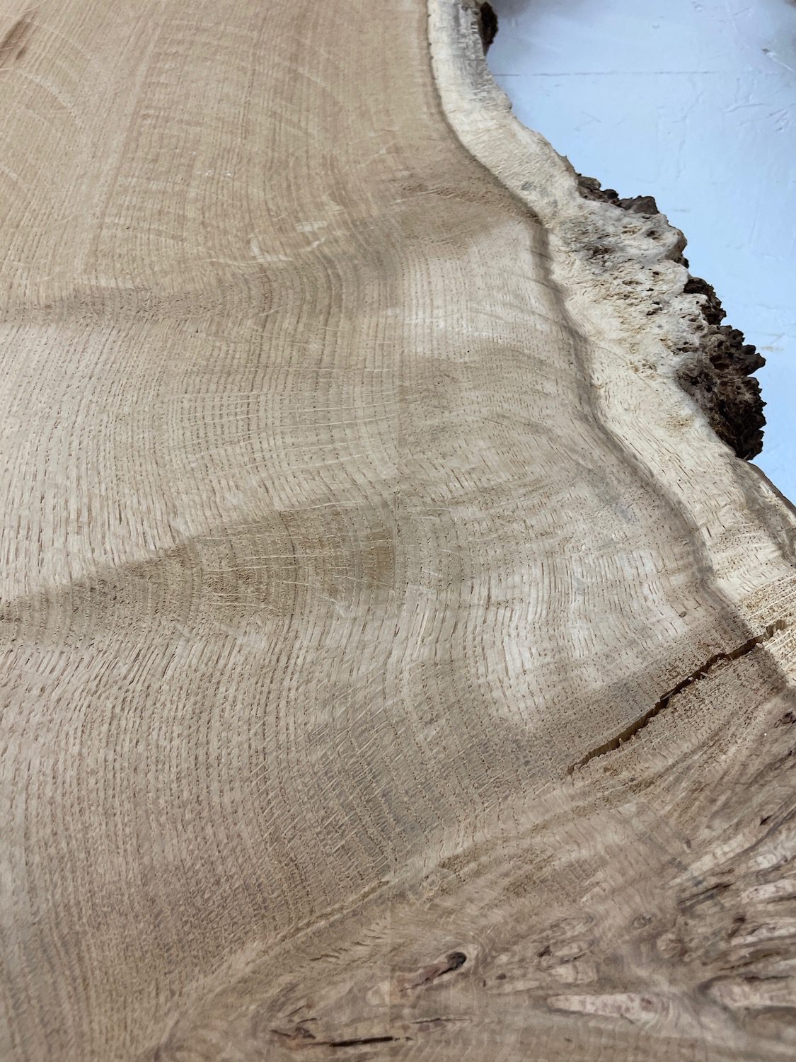 BURRY OAK River Table Set Single Waney Edge Dining Tabletops