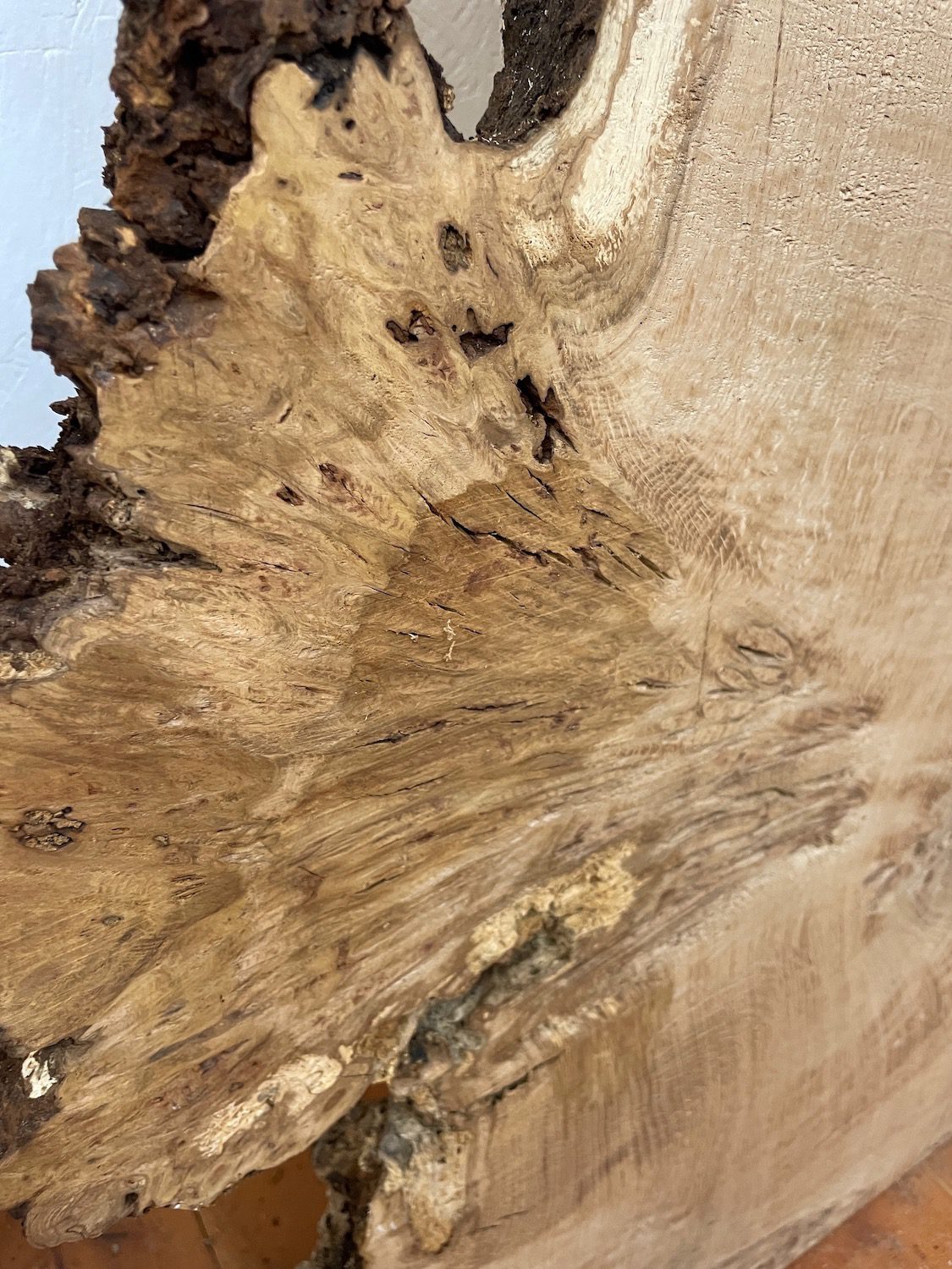 BURRY OAK River Table Set Single Waney Edge Dining Tabletops