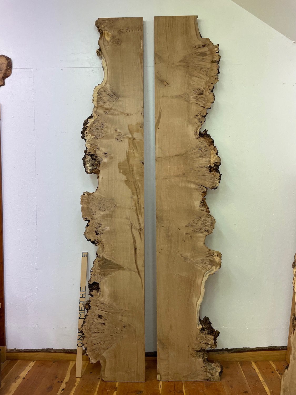 BURRY OAK River Table Set Single Waney Edge Dining Tabletops