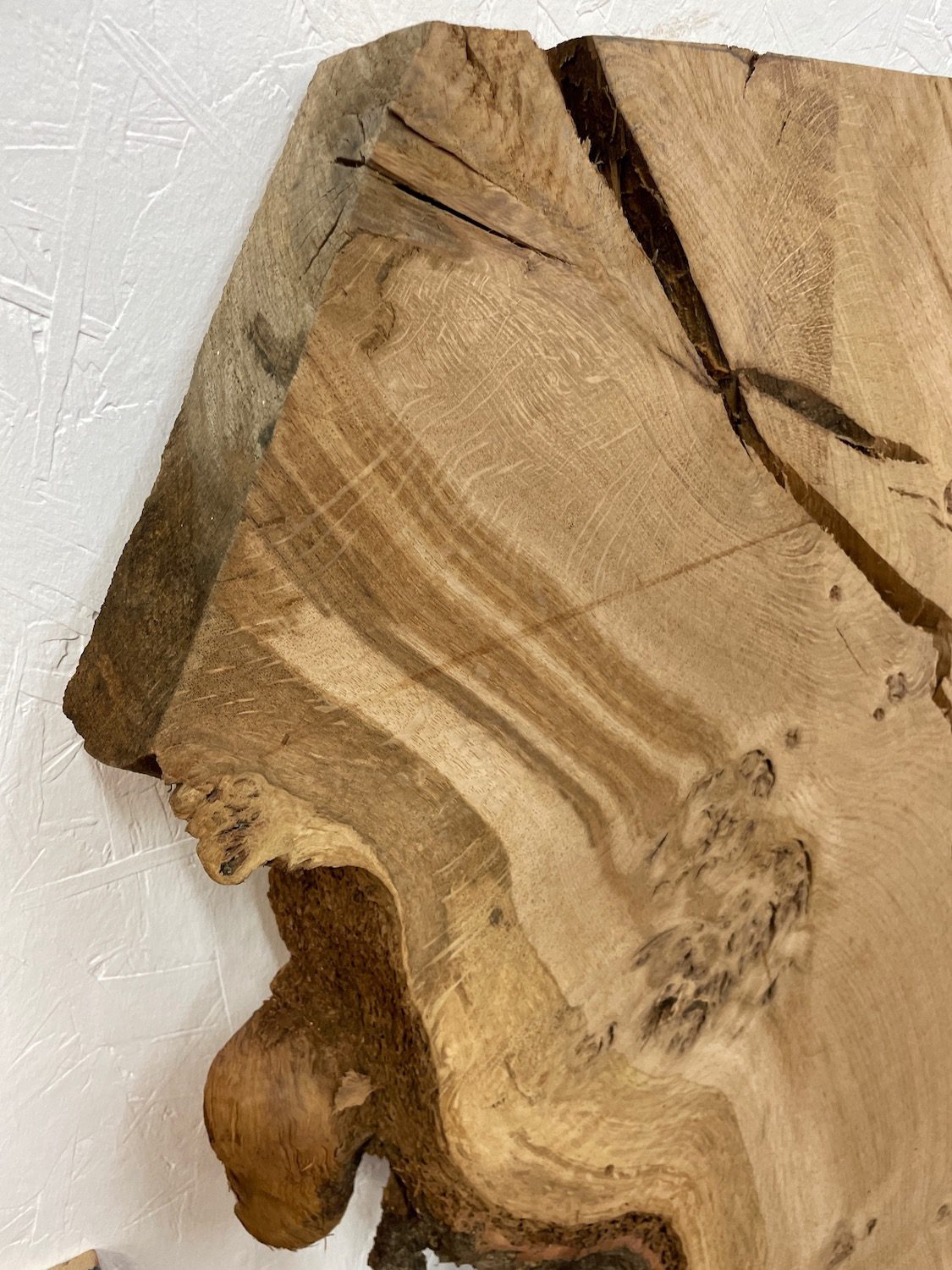 BURRY OAK Natural Waney Edge Slab