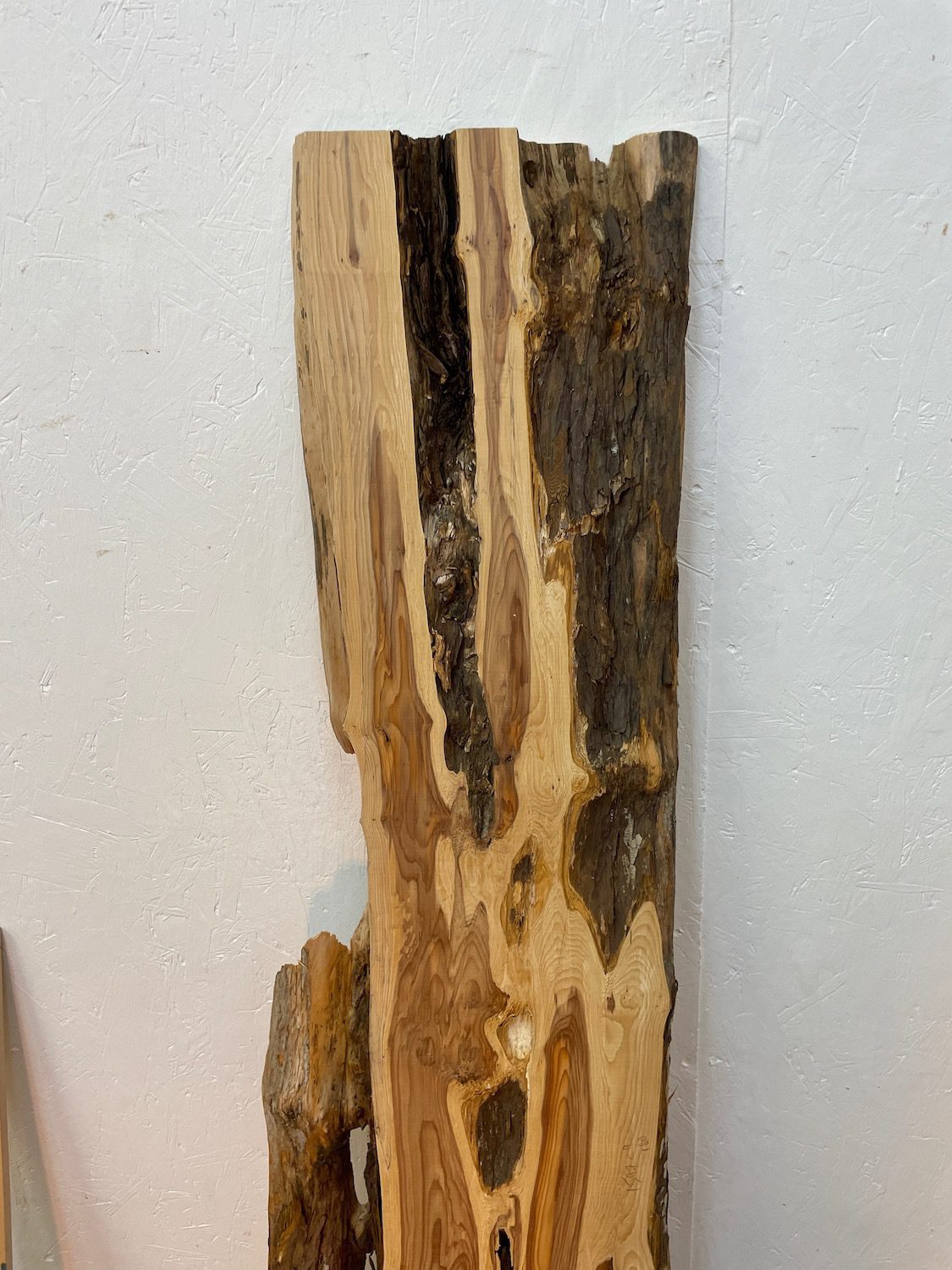 YEW Natural Waney Edge Slab Planed Finish Hardwood Board