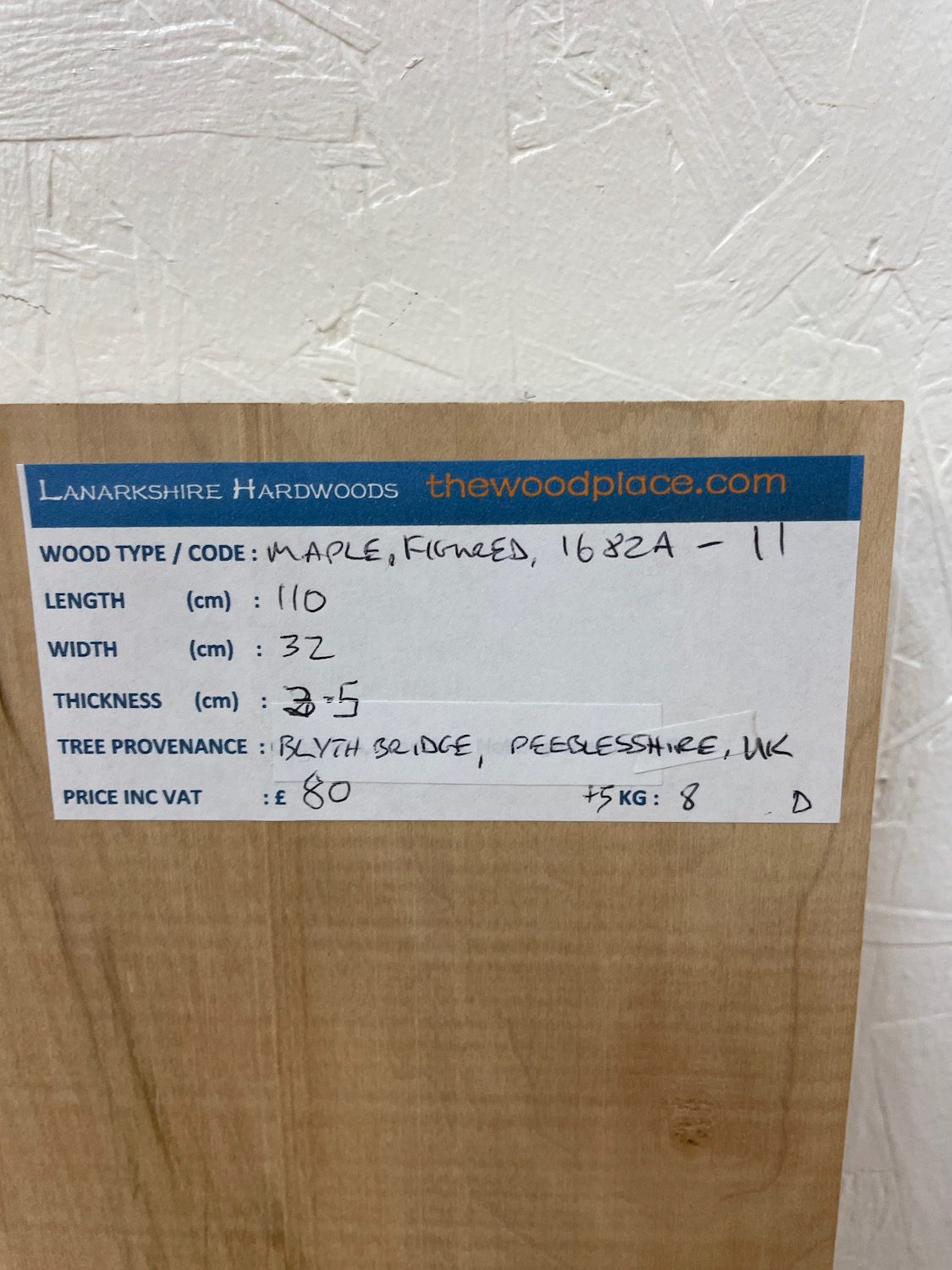 FIGURED MAPLE PAR Planed All Round Square Edge Planed