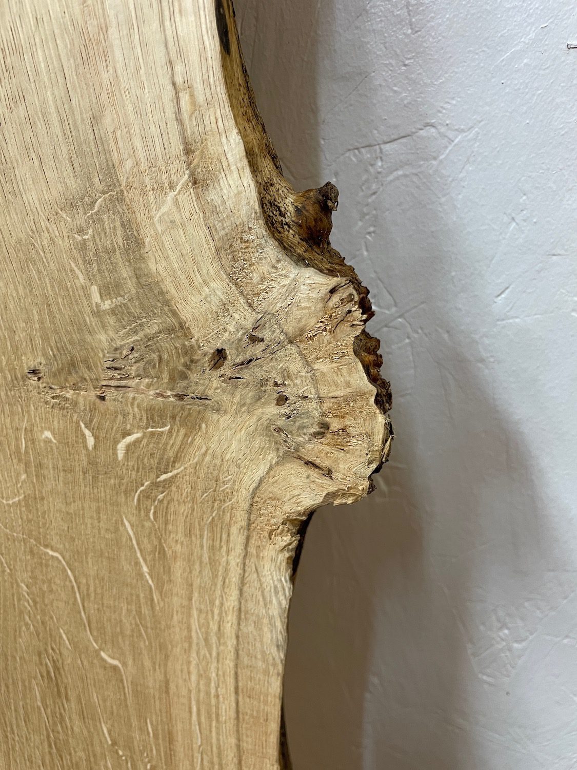 BURRY QUARTER SAWN OAK Natural Waney Edge Slab