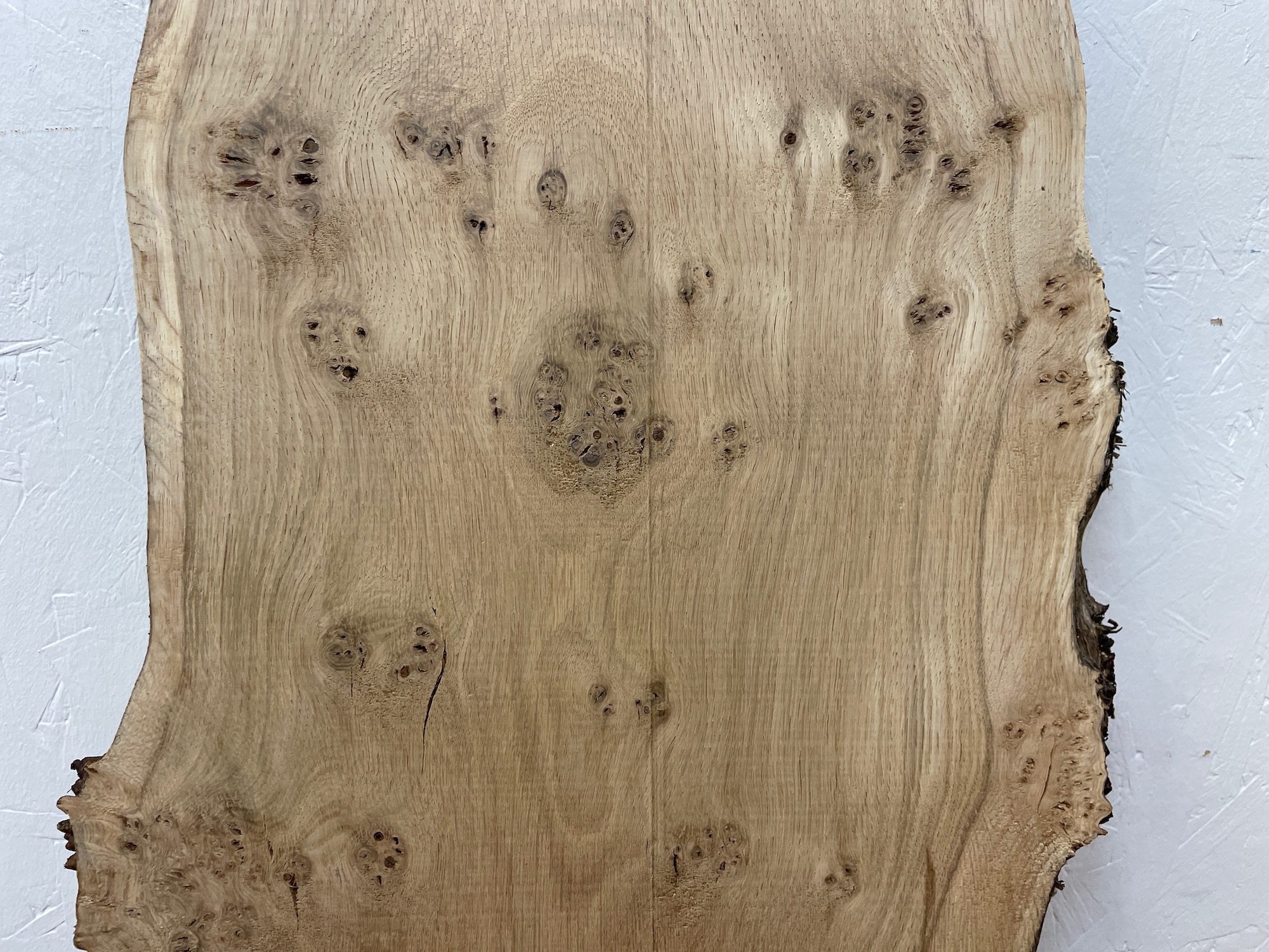 PIPPY OAK Natural Waney Edge Slab Planed Finish Hardwood