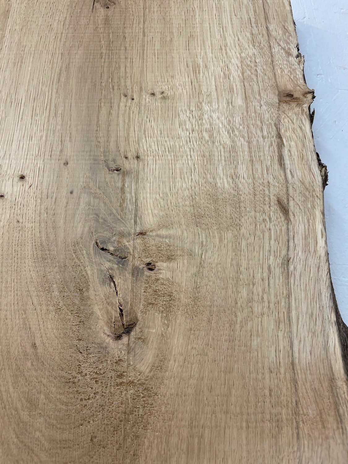 PIPPY OAK Natural Waney Edge Slab Planed Finish Hardwood
